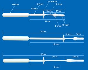 Nylon Flocked Nasopharyngeal Swab Portable For PCR Rapid Detection ...