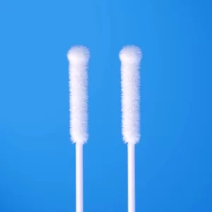 ISO13485 Nylon Fiber Nasopharyngeal Flocked Swab With Breakpoint ...